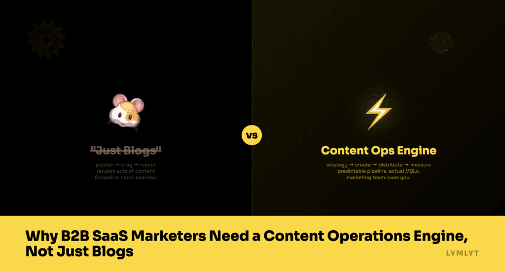 Why B2B SaaS Marketers Need a Content Operations Engine, Not Just Blogs ...